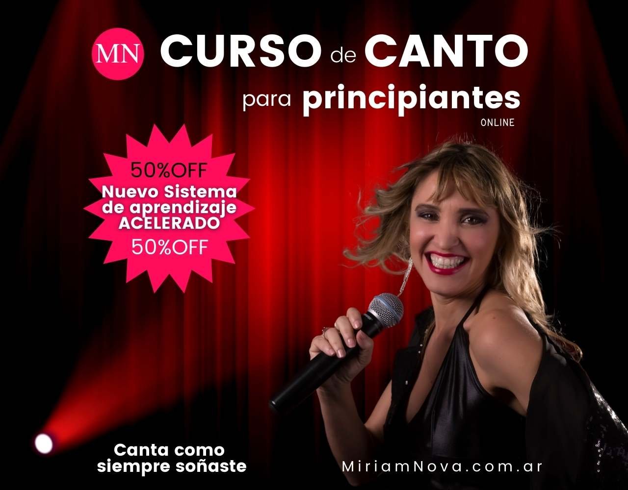Curso de Canto para principiantes en línea - Miriam Nova